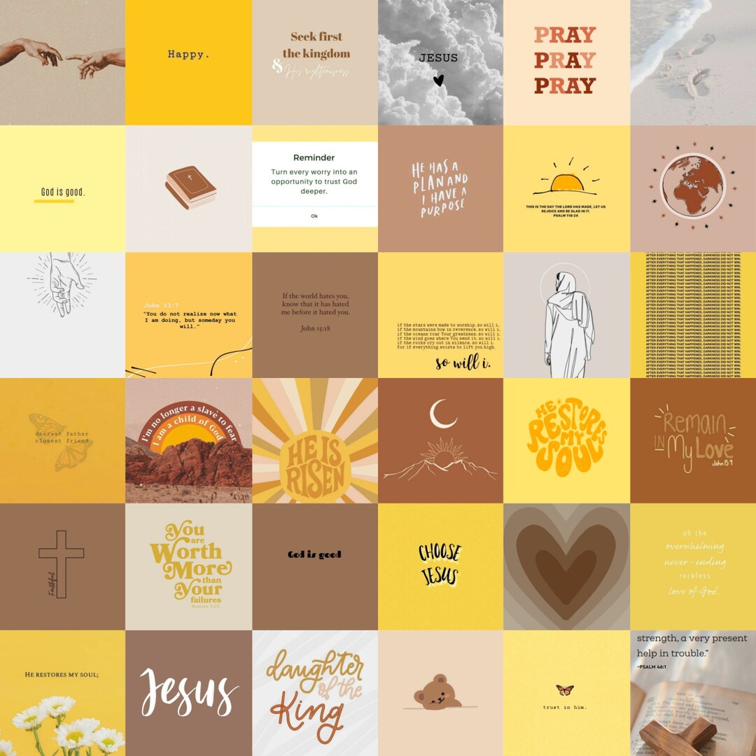 60 DIGITAL Christian Aesthetic Collage Kit Christian Collage Kit ...