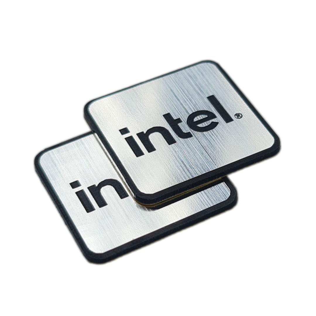 Intel - Sticker Case Badge Decal Aufkleber Decal - Two Emblems - New ...