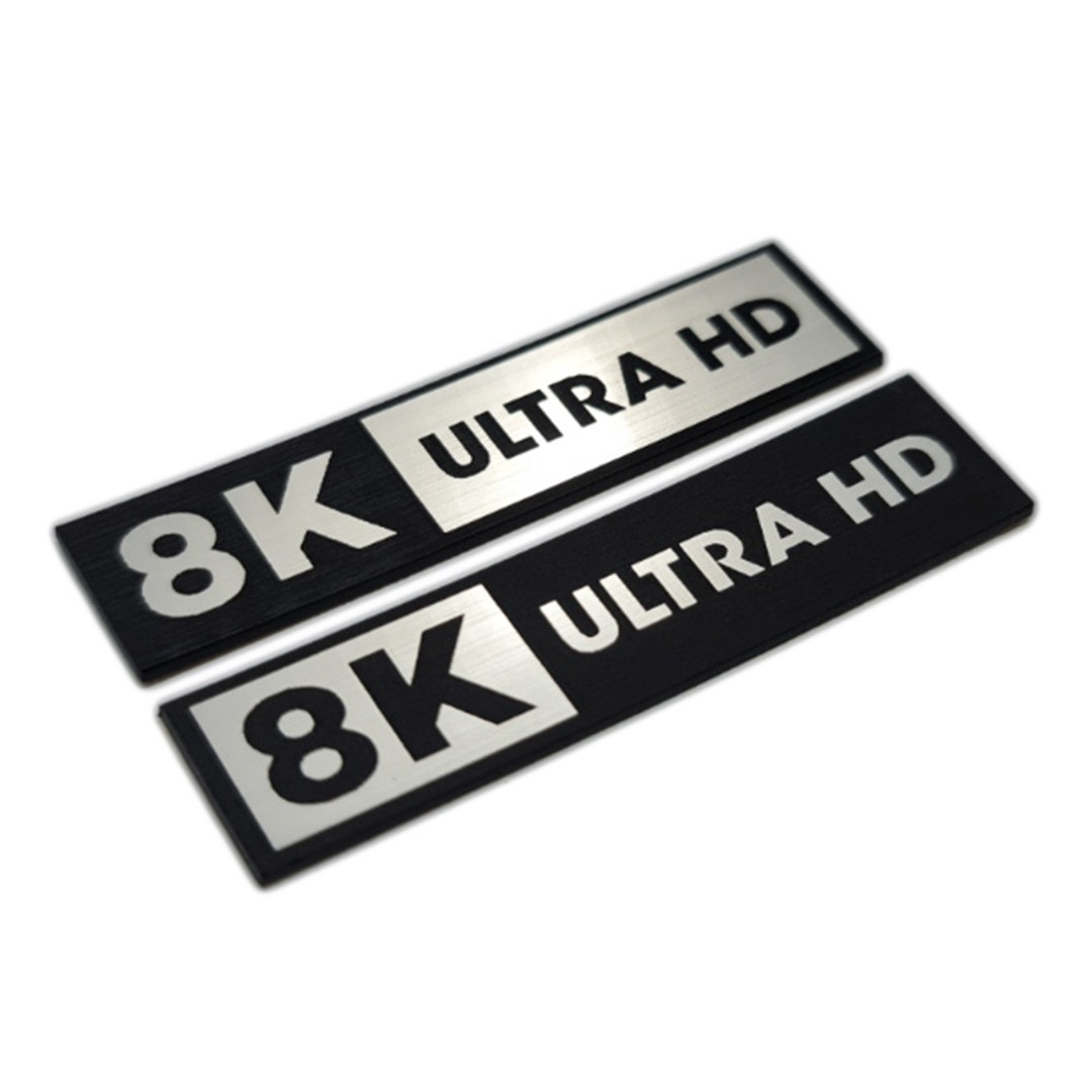 8K Ultra HD Sticker Case Badge Aufkleber Decal - Two Emblems - Etsy
