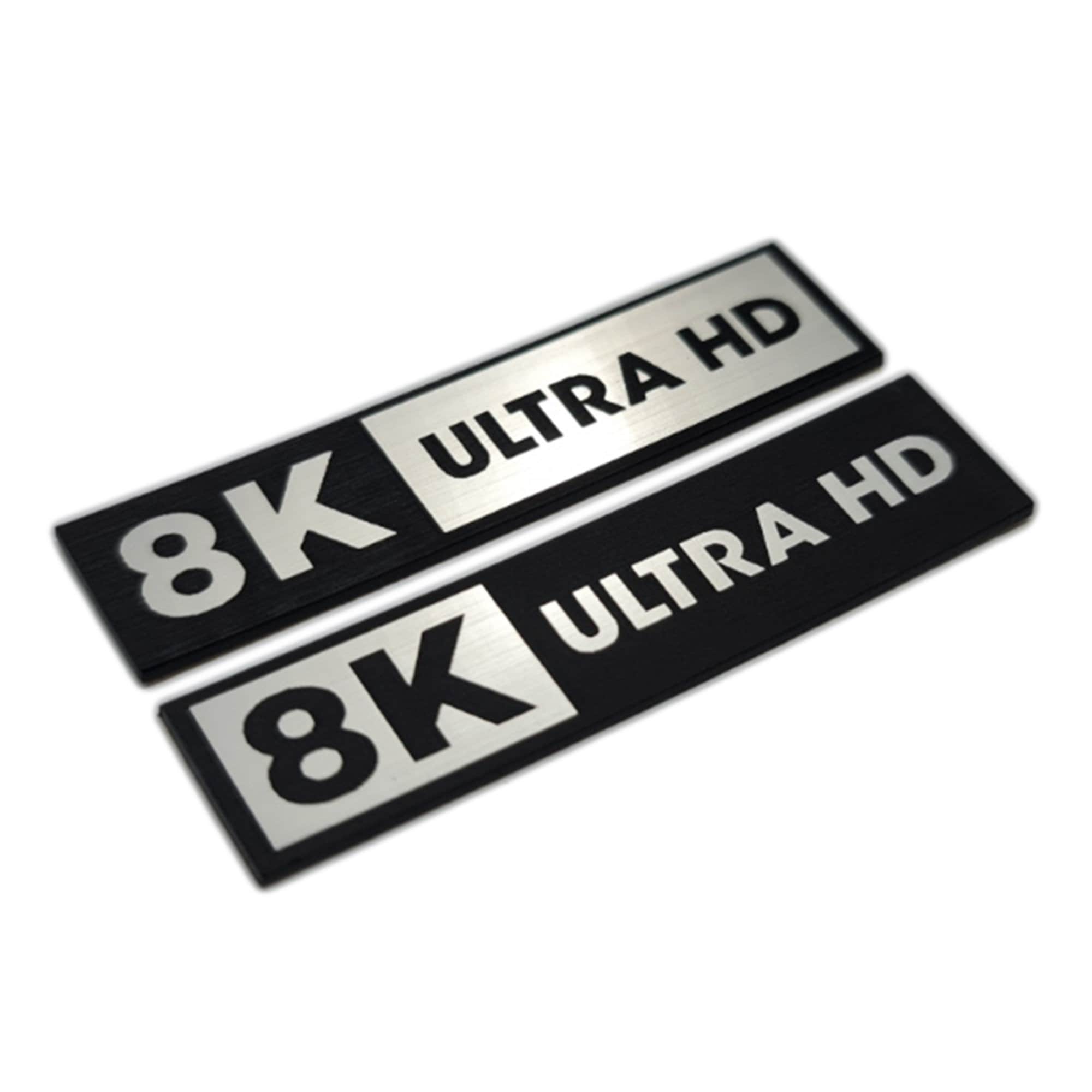 8K Ultra HD Sticker Case Badge Aufkleber Decal Two Emblems - Etsy Finland