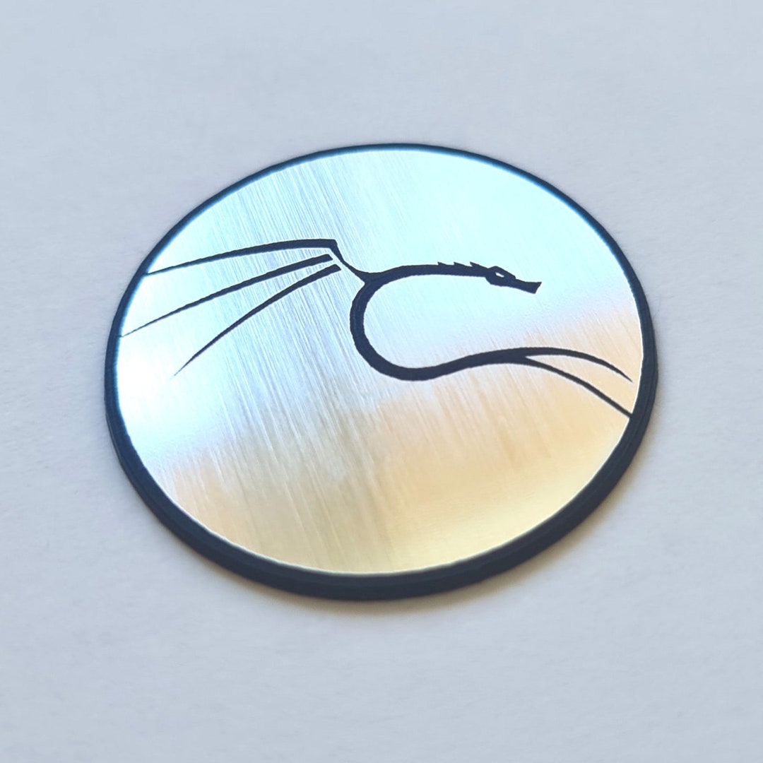 Kali Linux Sticker Case Badge - Chrome Reflective - 35 Mm X 35 Mm - Etsy