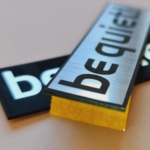 Be Quiet! - Sticker Case Badge Decal Aufkleber - Two Emblems - Etsy