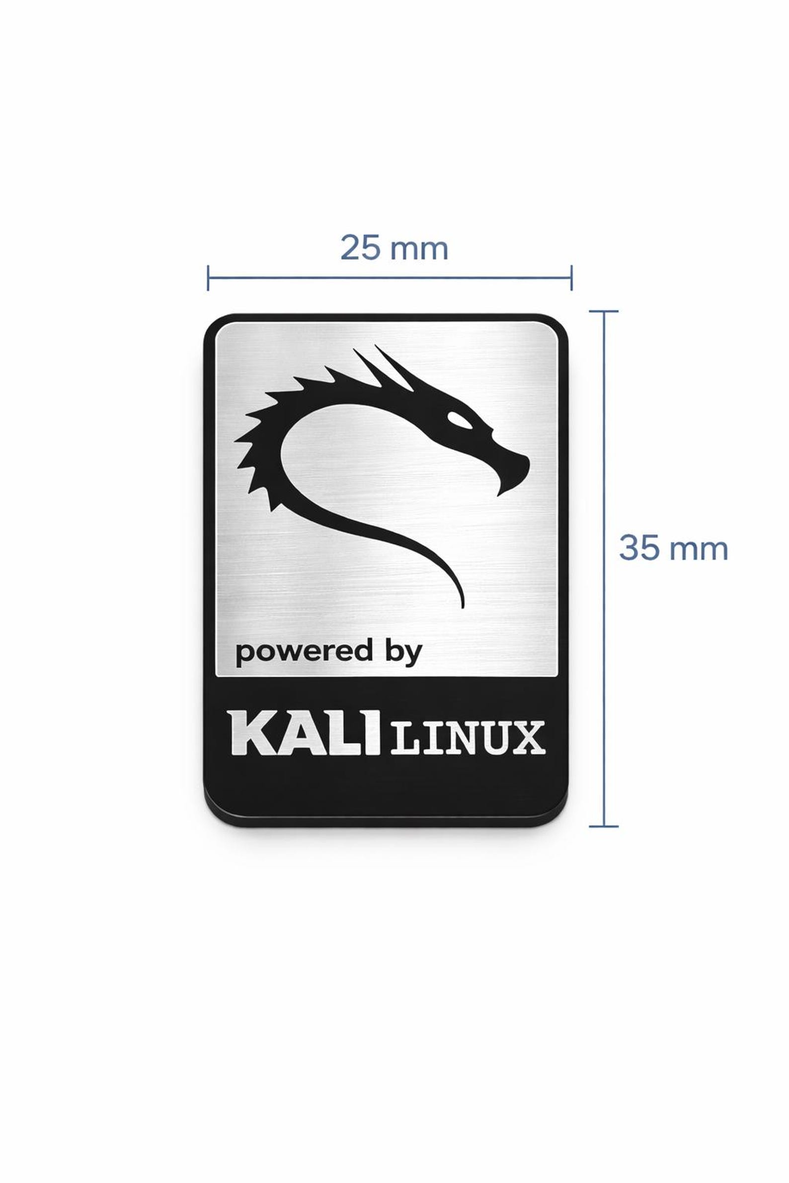 Kali Linux Sticker Case Badge Emblem - Chrome Reflective - 37 Mm X 25 ...