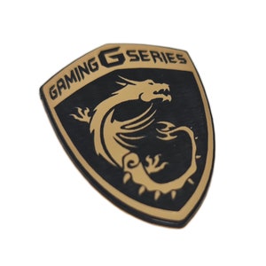 MSI - Sticker Case Badge Emblem Aufkleber Decal - Two Emblems - Gold - Etsy