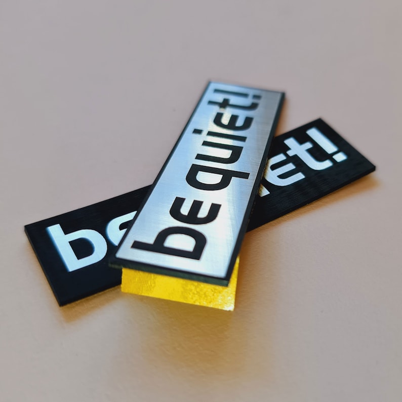 Be Quiet Sticker Case Badge Decal Aufkleber Two Emblems | Etsy