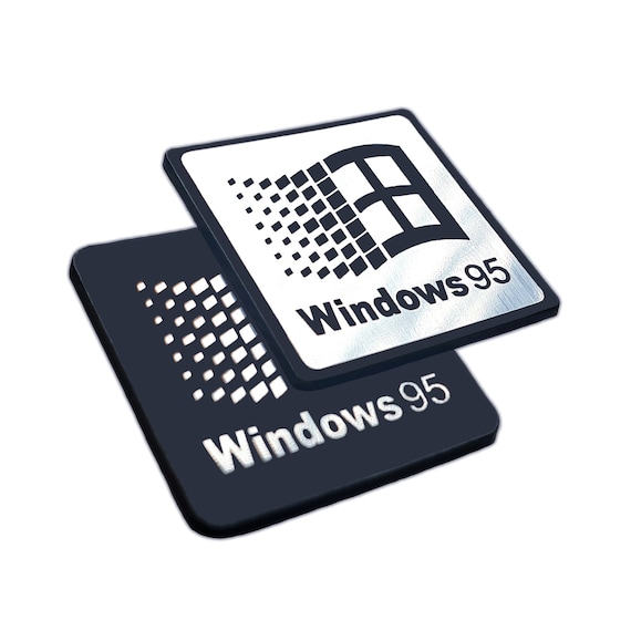 Windows 95 Sticker Case Badge Emblem Aufkleber Decal Two - Etsy