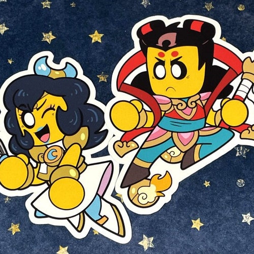 LMK Chibi Nezha and Chang'e Matted Stickers - Etsy