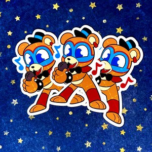 FNAF:SB 3-3.5 Inch Chibi Animatronic Matted Stickers - Etsy
