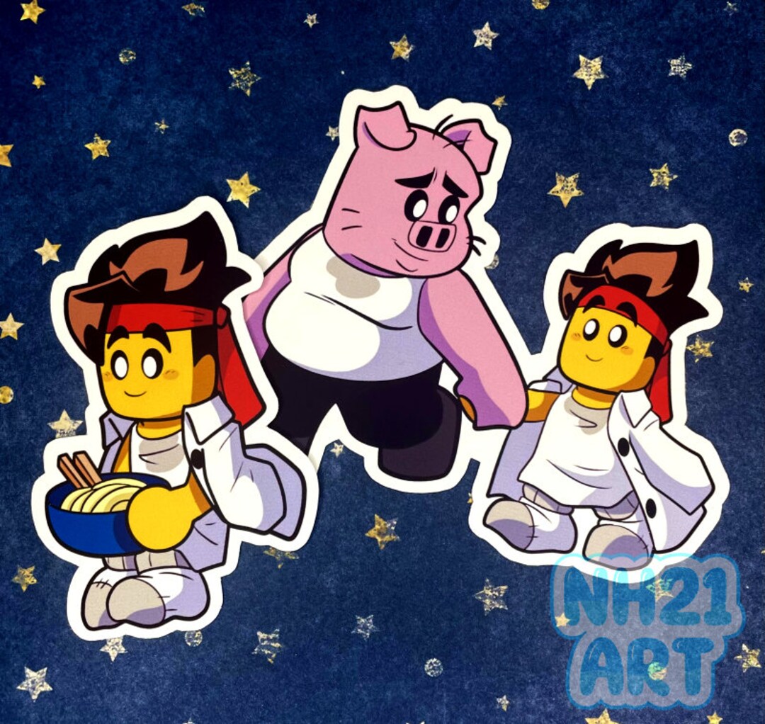 LMK Young MK Pigsy and Young MK 3 Inch Tall Matted Stickers - Etsy