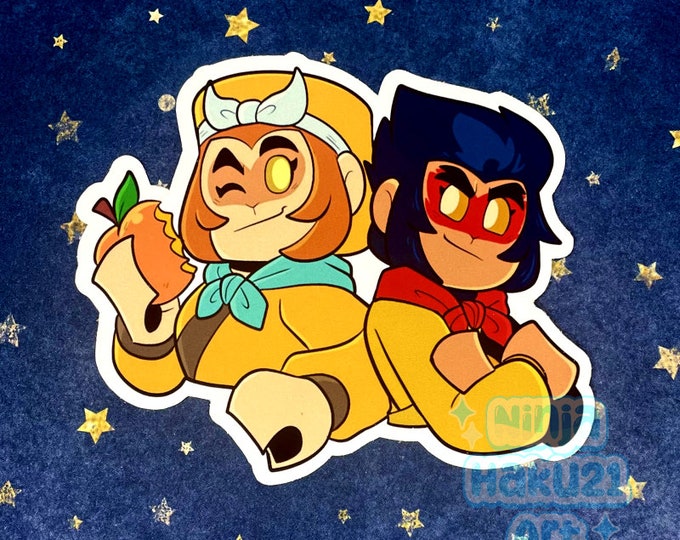 LMK| Wukong and Macaque 3 Inch Tall Matted Sticker - Etsy