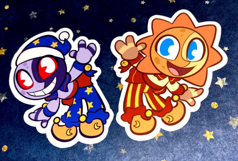 FNAF:SB Sun and Moon Animatronics Chibi Stickers - Etsy