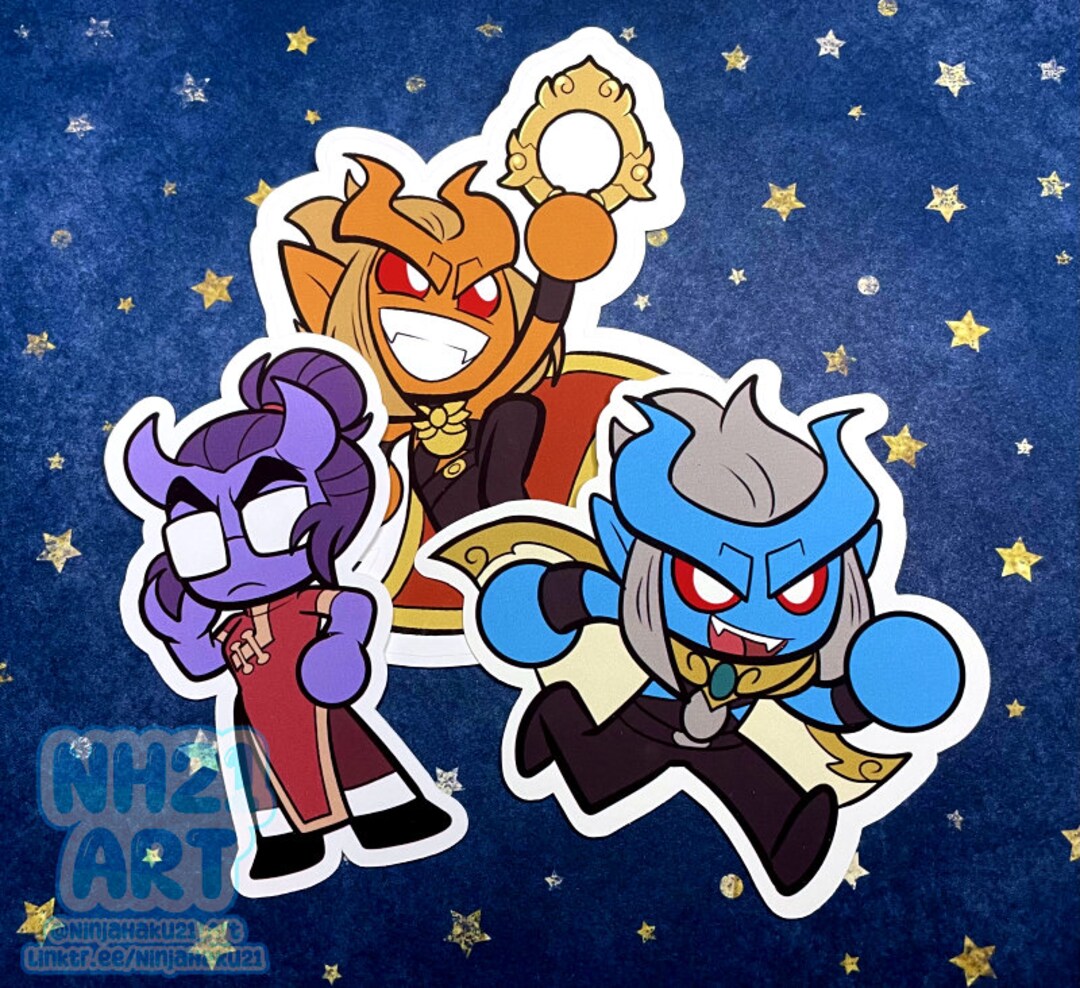 LMK Jin, Yin, Demon Assistant Matted Stickers - Etsy