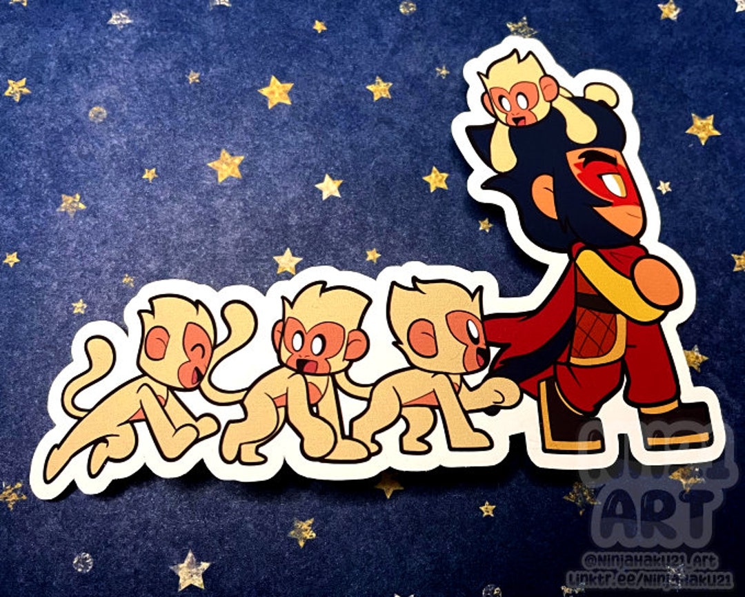 LMK | Macaque and Monkeys| 3 Inch Tall Matted Sticker - Etsy