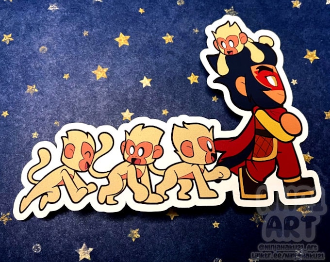 LMK | Macaque and Monkeys| 3 Inch Tall Matted Sticker - Etsy