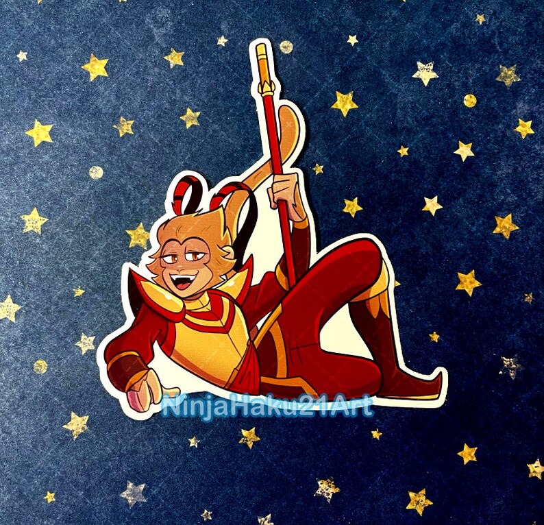 Journey to the West Sun Wukong Stickers Matted Stickers - Etsy