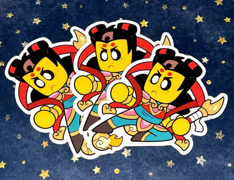 LMK | Chibi Nezha and Chang'e Matted Stickers - Etsy