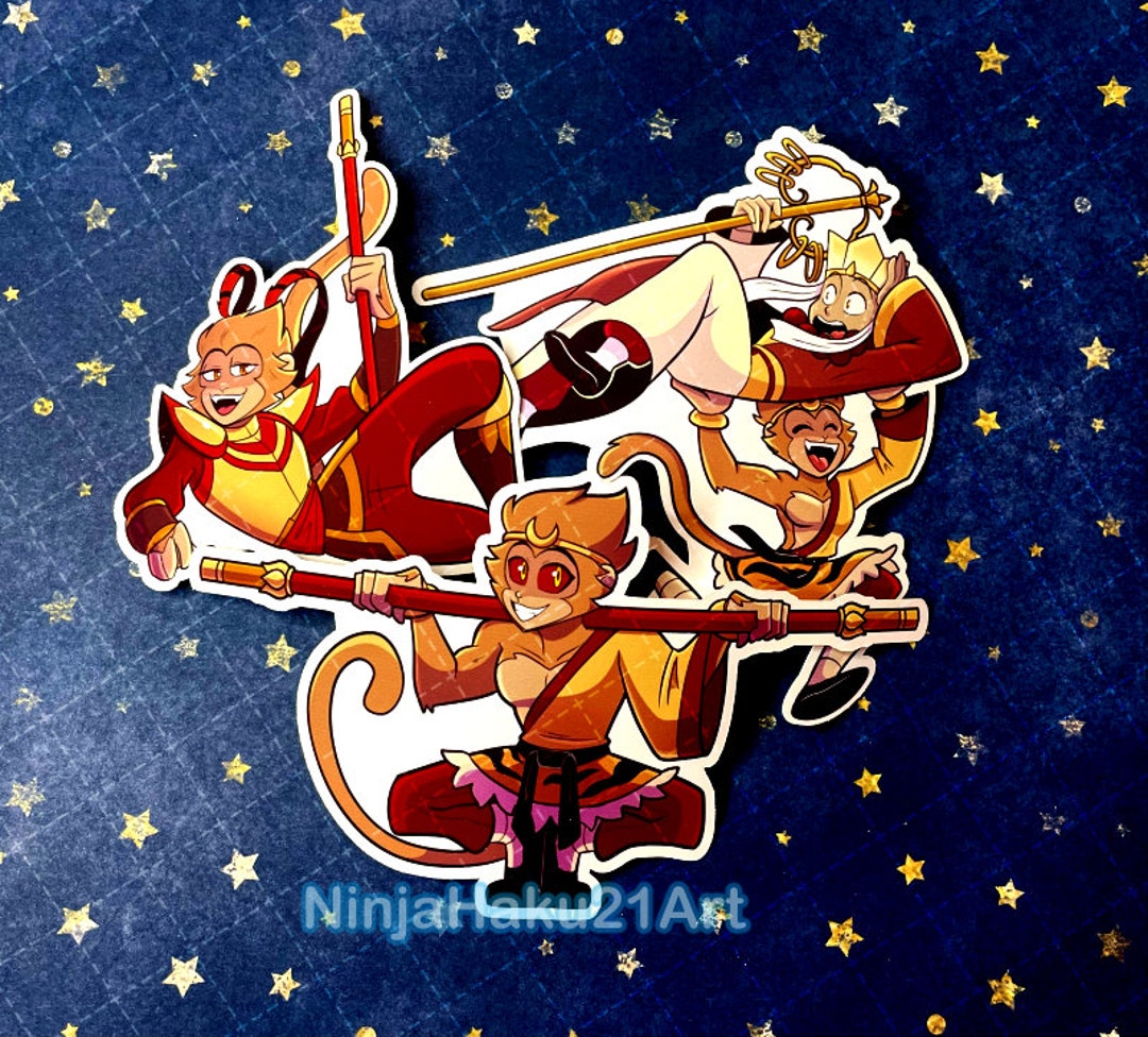 Journey to the West Sun Wukong Stickers Matted Stickers - Etsy