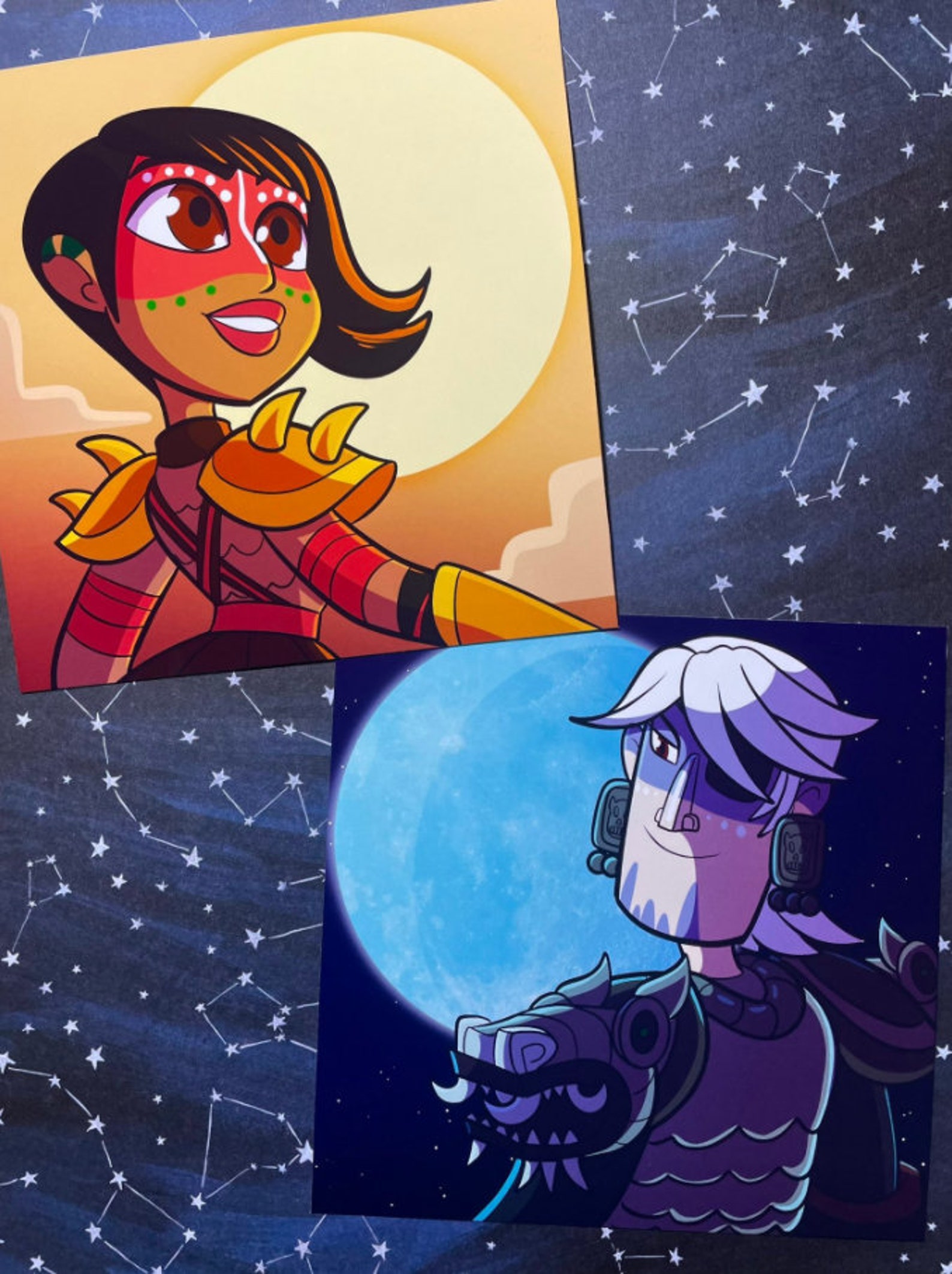 Maya and the Three Maya and Zatz 5x5 Art Print Set | Etsy