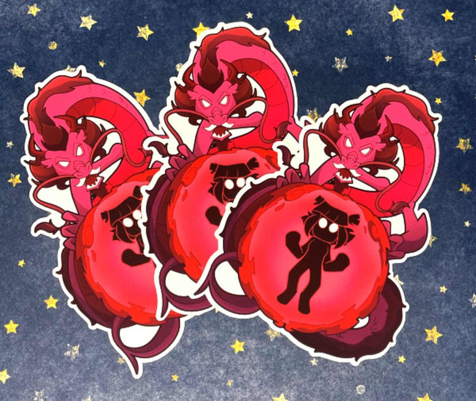 LMK MK Mei Red Son traffic Light Trio Matted Stickers - Etsy