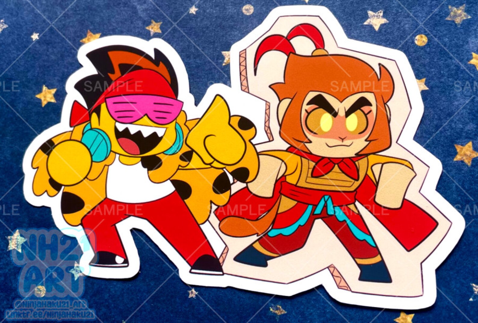 Chibi Party MK and SWK Cardboard Cutout Sticker| 3 Inch Matted Sticker ...