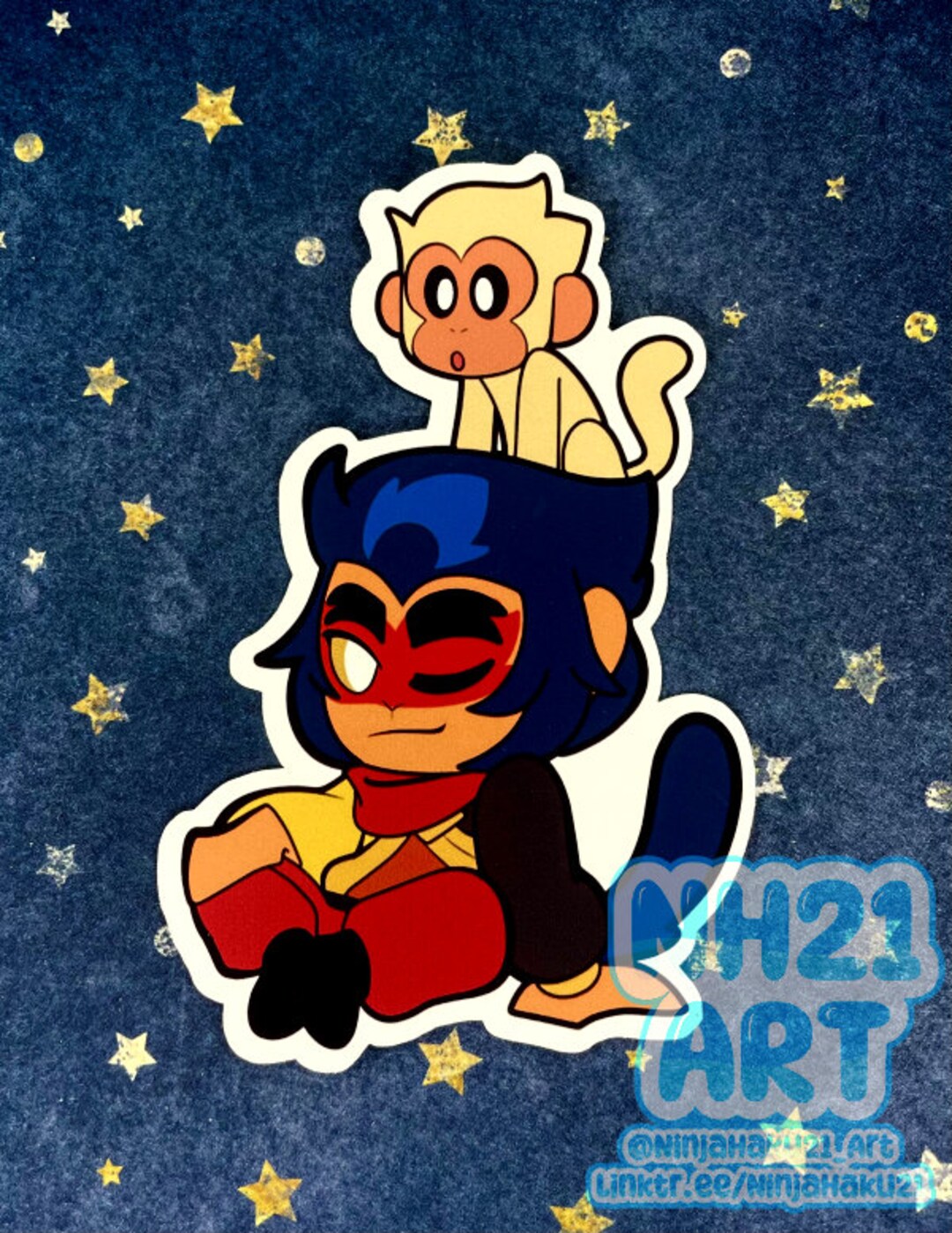 Macaque and Monkey Chibi | 3.5 Inch Tall Stickers - Etsy