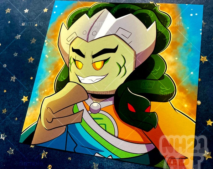 Nine Headed Demon 5x5 Art Print - Etsy