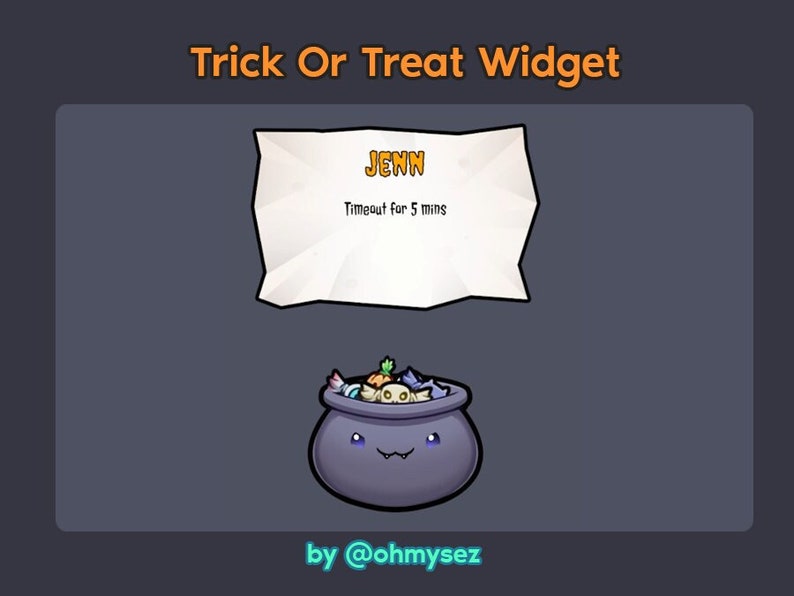 Halloween Trick or Treat Stream Widget - Animated Cauldron - Twitch ...