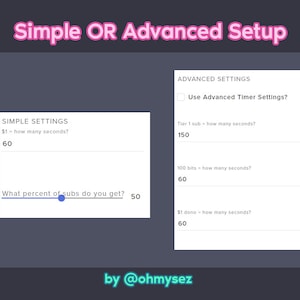 Megathon Timer Widget - Subathon Donothon Countdown Timer for Twitch Streamers - Bit Tracker Sub ...
