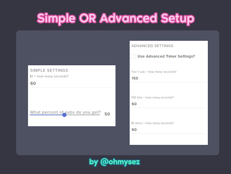 Megathon Timer Widget - Subathon Donothon Countdown Timer for Twitch Streamers - Bit Tracker Sub ...