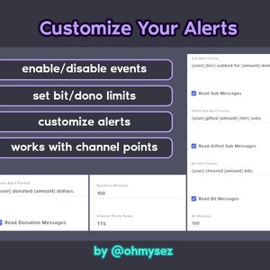 Chat Mascot Widget - Twitch TTS Text-to-speech Text to Speech Voice Character - Bits Donos Subs ...