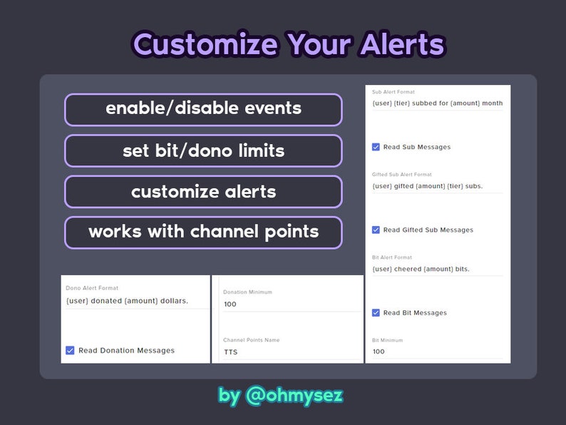 Chat Mascot Widget Twitch TTS Text-to-speech Text to Speech Voice Character Bits Donos Subs ...