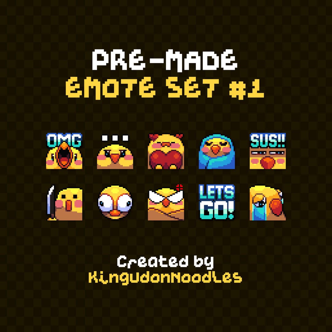 X10 Pixel Art Emote Set | Twitch | Discord | Pre-made | Ready to Use #1 ...