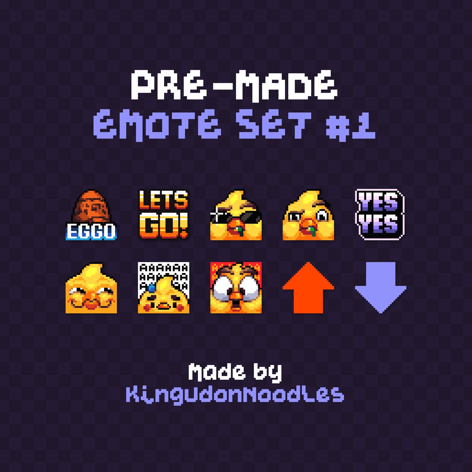 X10 Pixel Art Emote Set Twitch / Discord Pre-made Ready to Use 1 - Etsy