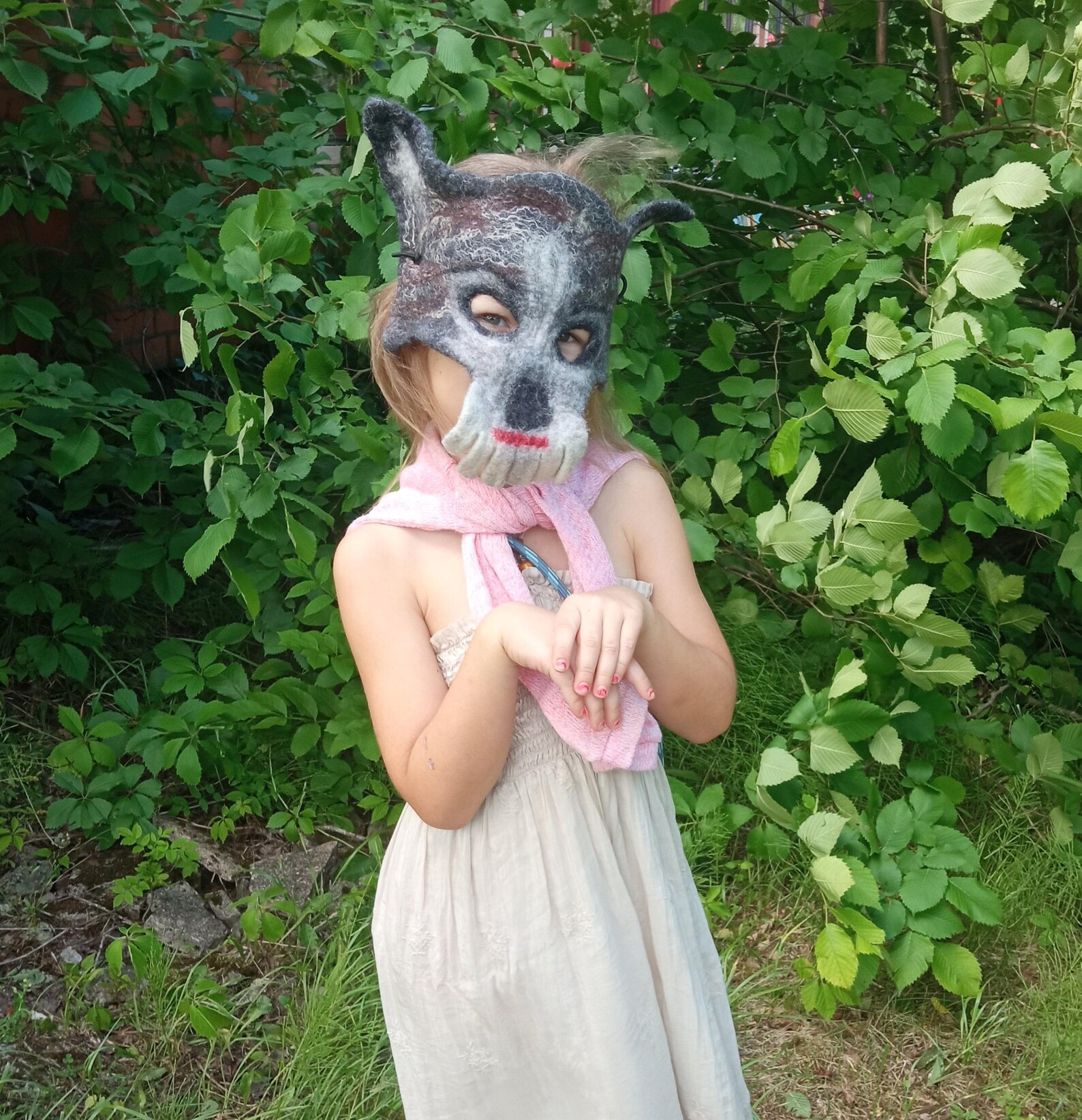 Luxury Felt Wolf Mask.childrens Wolf Mask.therian Mask.festival ...