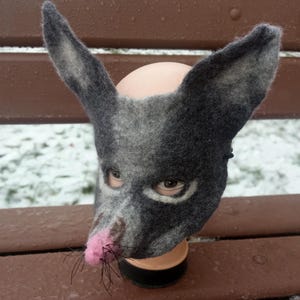 Luxury Kids Felt Mouse Mask.therian Mask.headwear.rat Carnival Mask ...