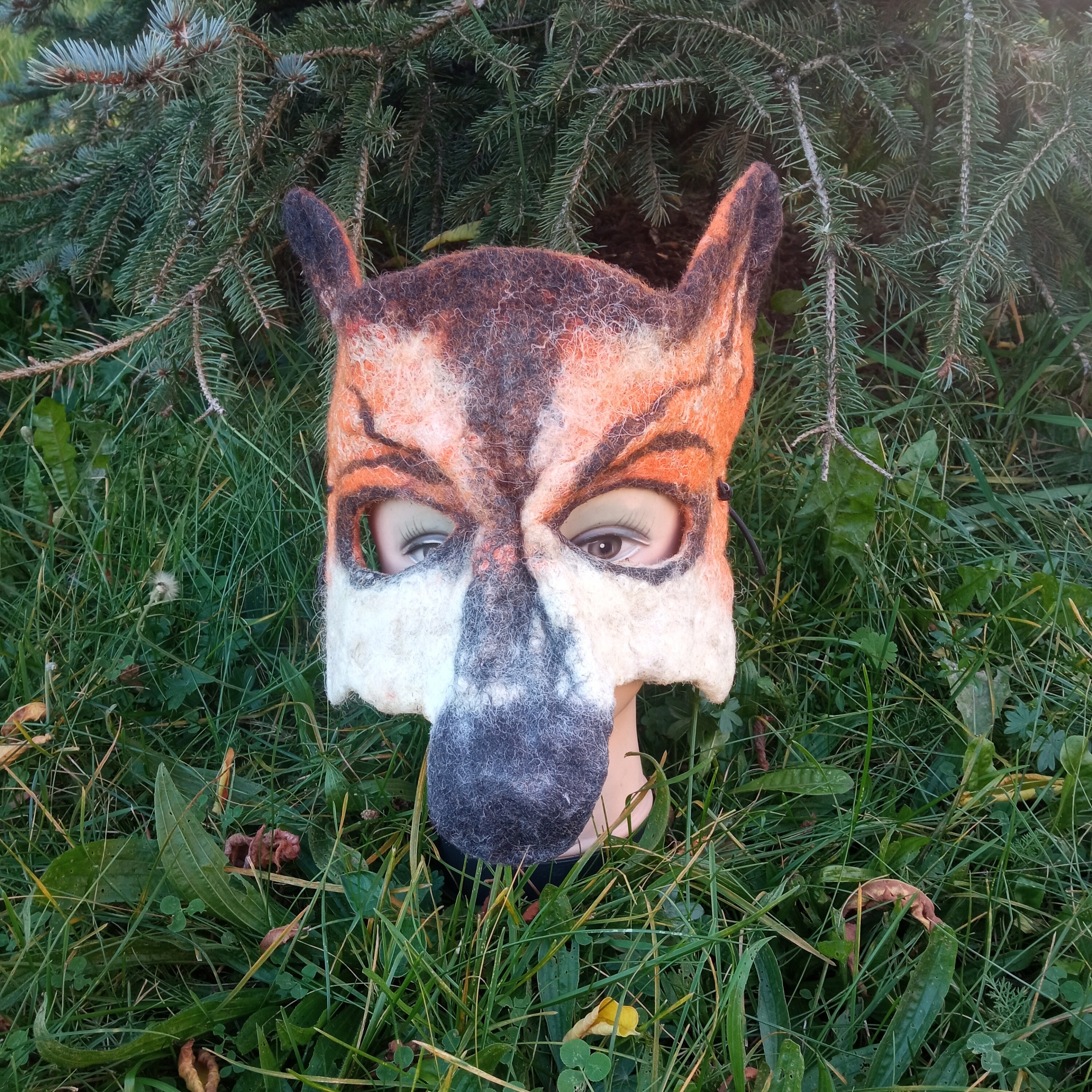 Luxury Felted Fox Mask Unisex Adults.therian Mask.festival Headwear ...