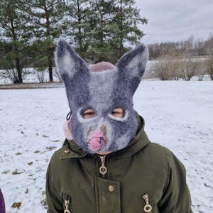 Luxury Kids Felt Mouse Mask.therian Mask.headwear.rat Carnival Mask ...