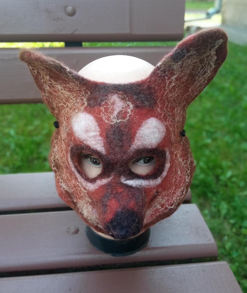 Luxury Childrens Felted Bear Mask.therian Mask.headdress.carnival Bear ...