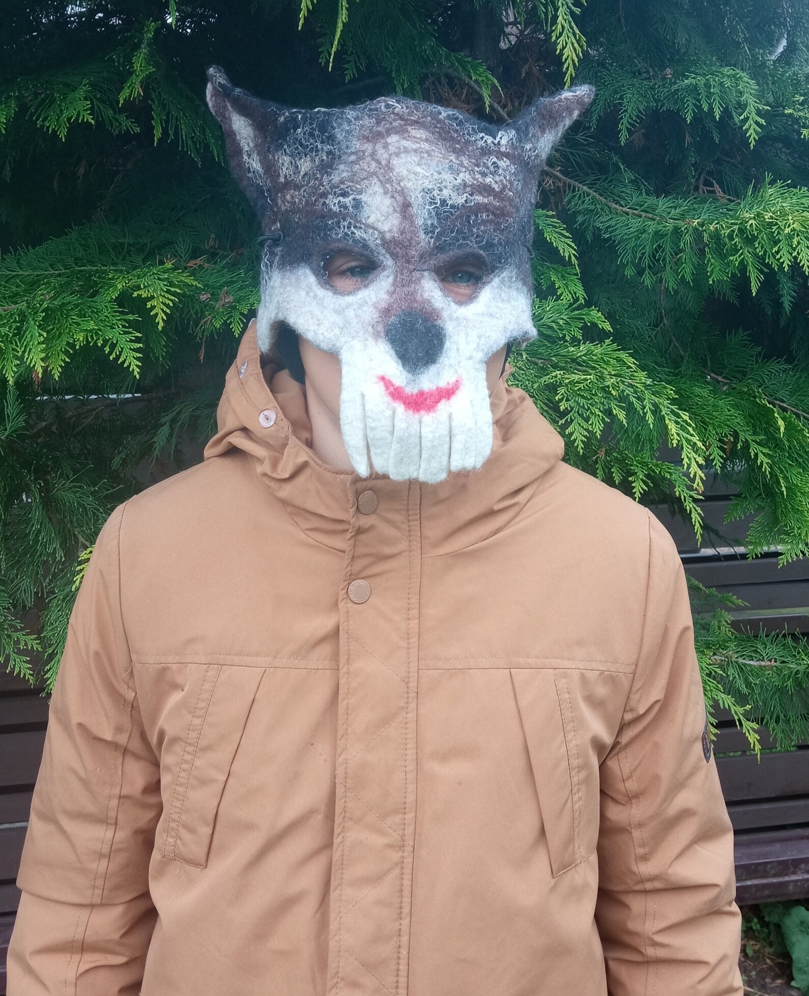 Luxury Felt Wolf Mask.childrens Wolf Mask.therian Mask.festival ...