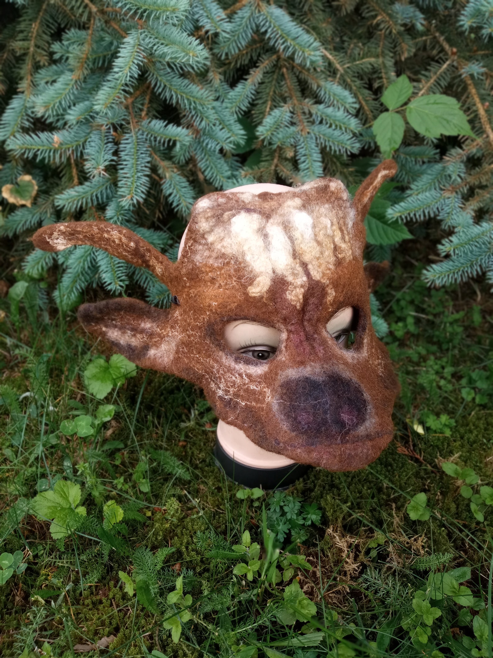 Luxury Felted Bull Mask Unisex Adult.festival Headwear.carnival Mask ...
