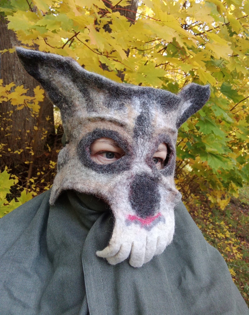Luxury Felt Wolf Mask Unisex Adult Therian Mask.carnival Mask.animal ...