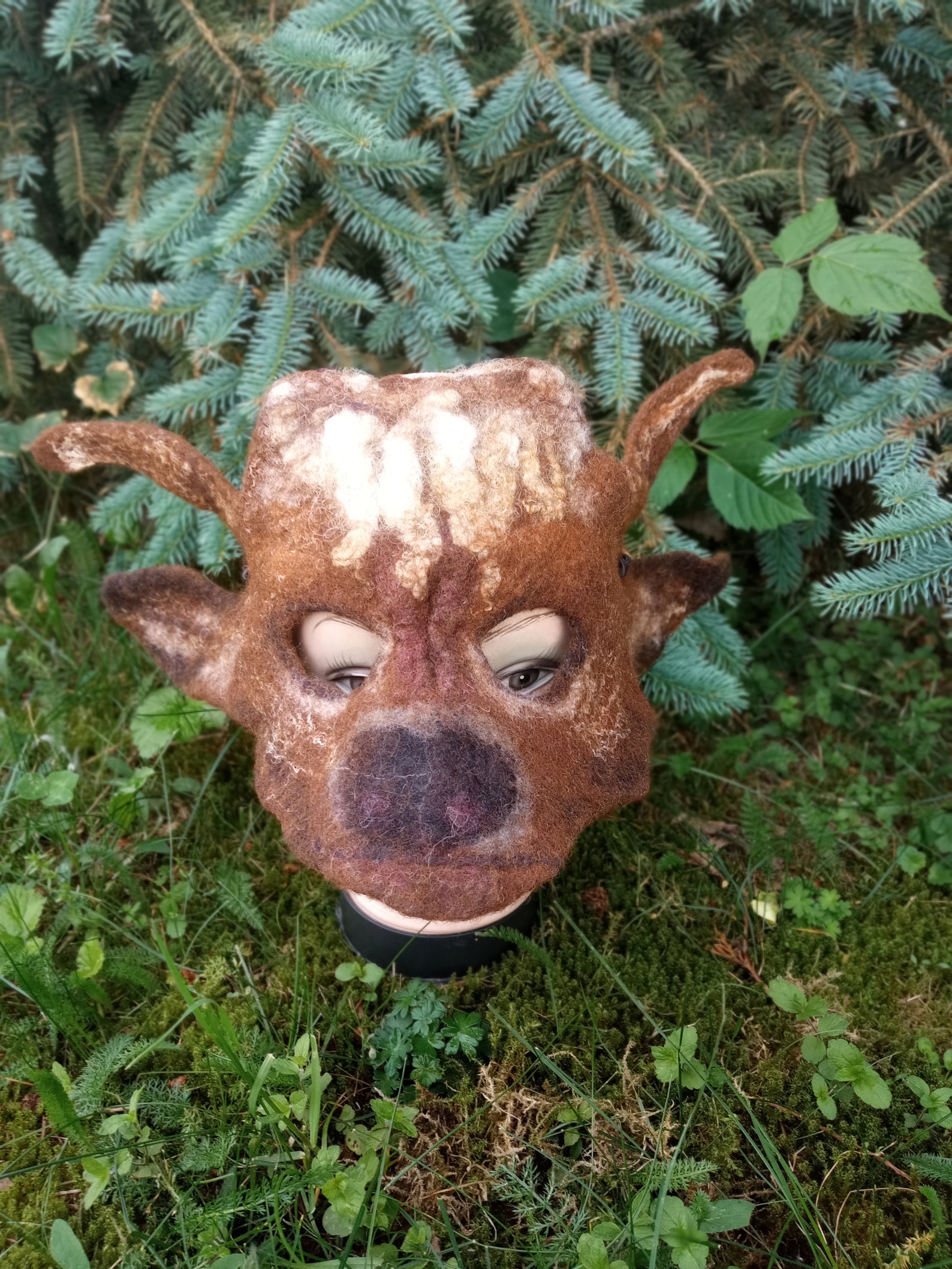 Luxury Felted Bull Mask Unisex Adult.festival Headwear.carnival Mask ...
