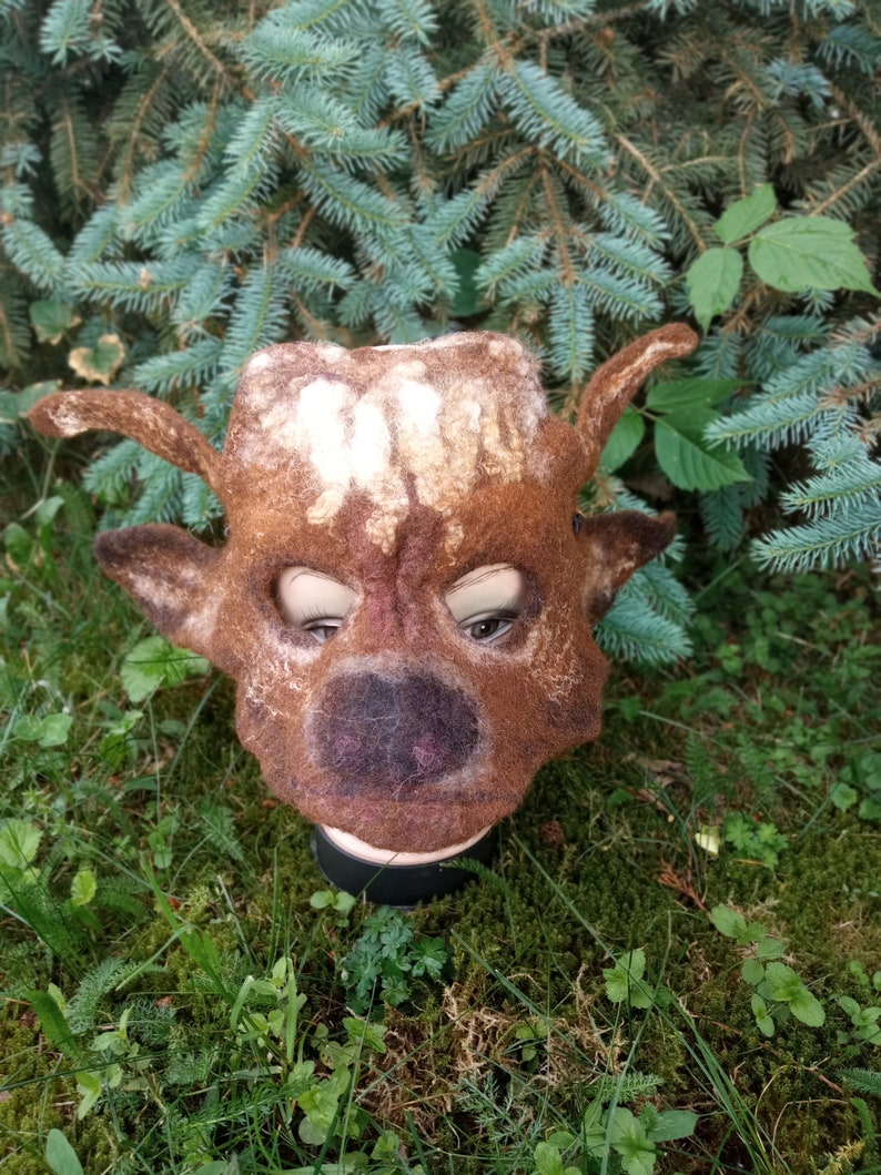 Luxury Felted Bull Mask Unisex Adult.festival Headwear.carnival Mask ...