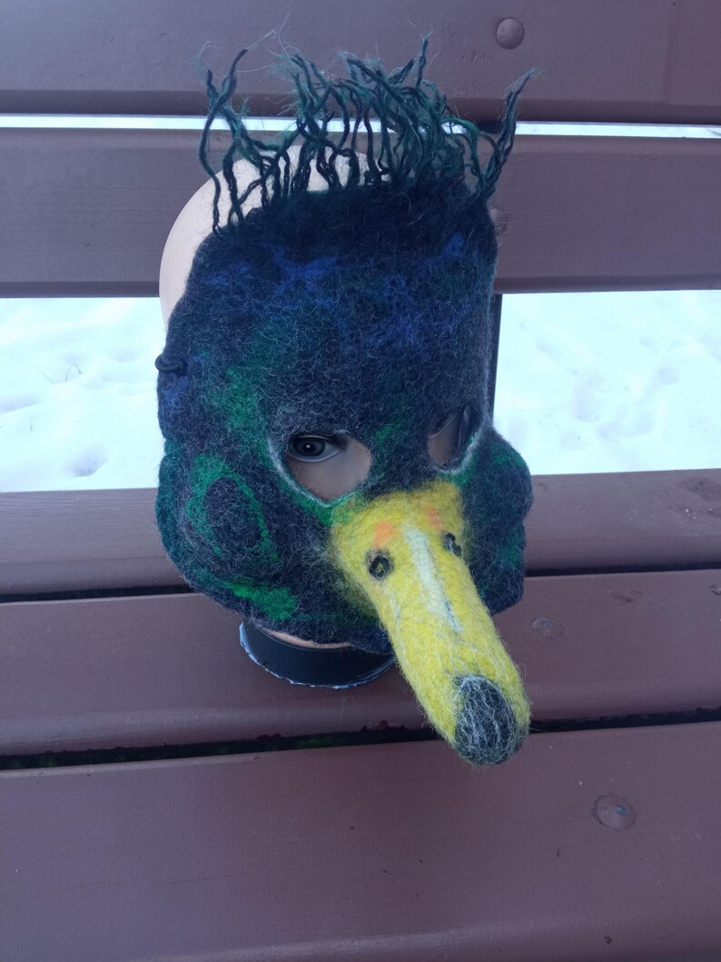 Luxury Kids Teen Felt Duck Mask.therian Mask.headwear.carnival Goose ...