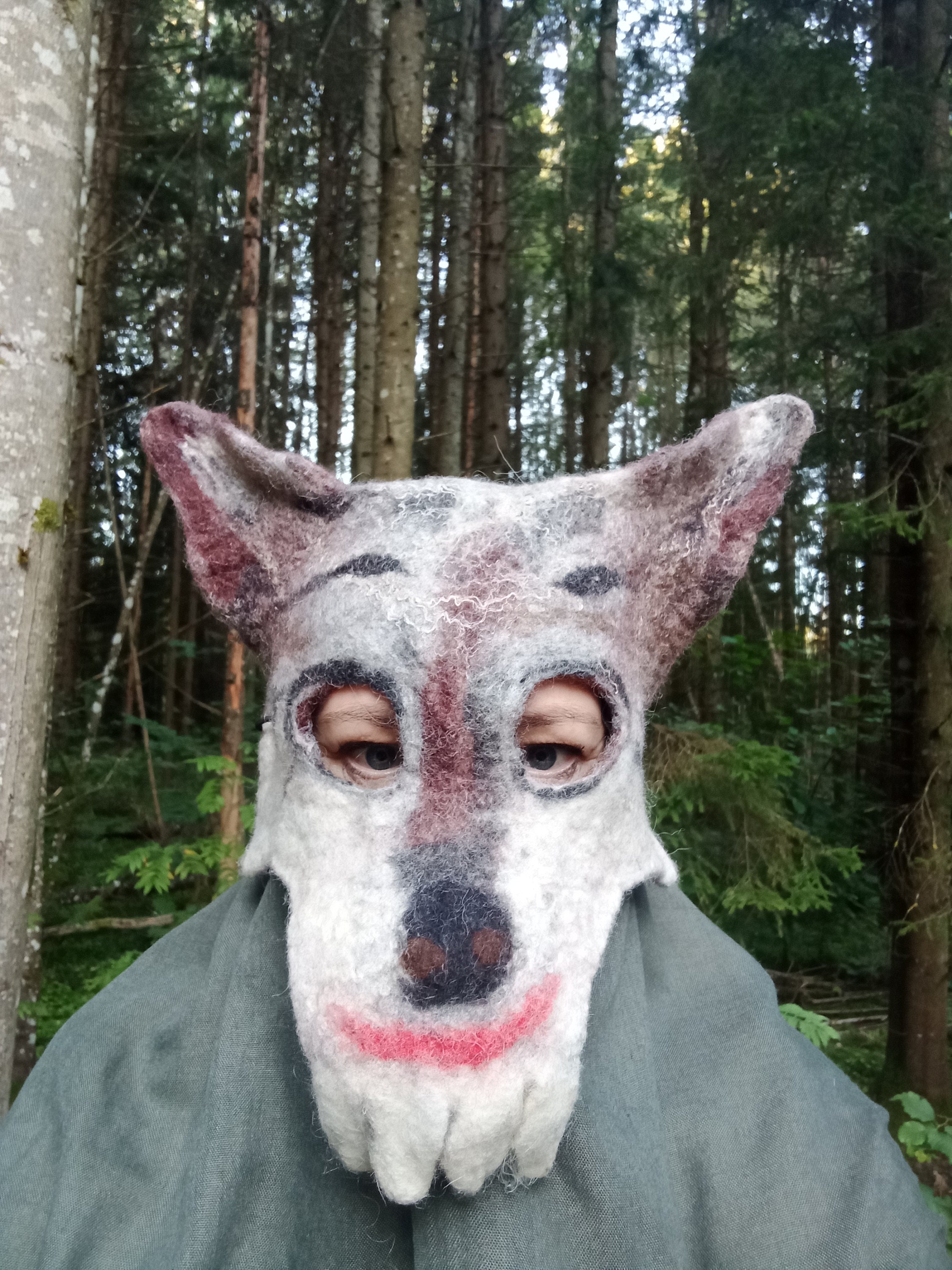Luxury Felt Wolf Mask Unisex Adult Therian Mask.carnival Mask.animal ...