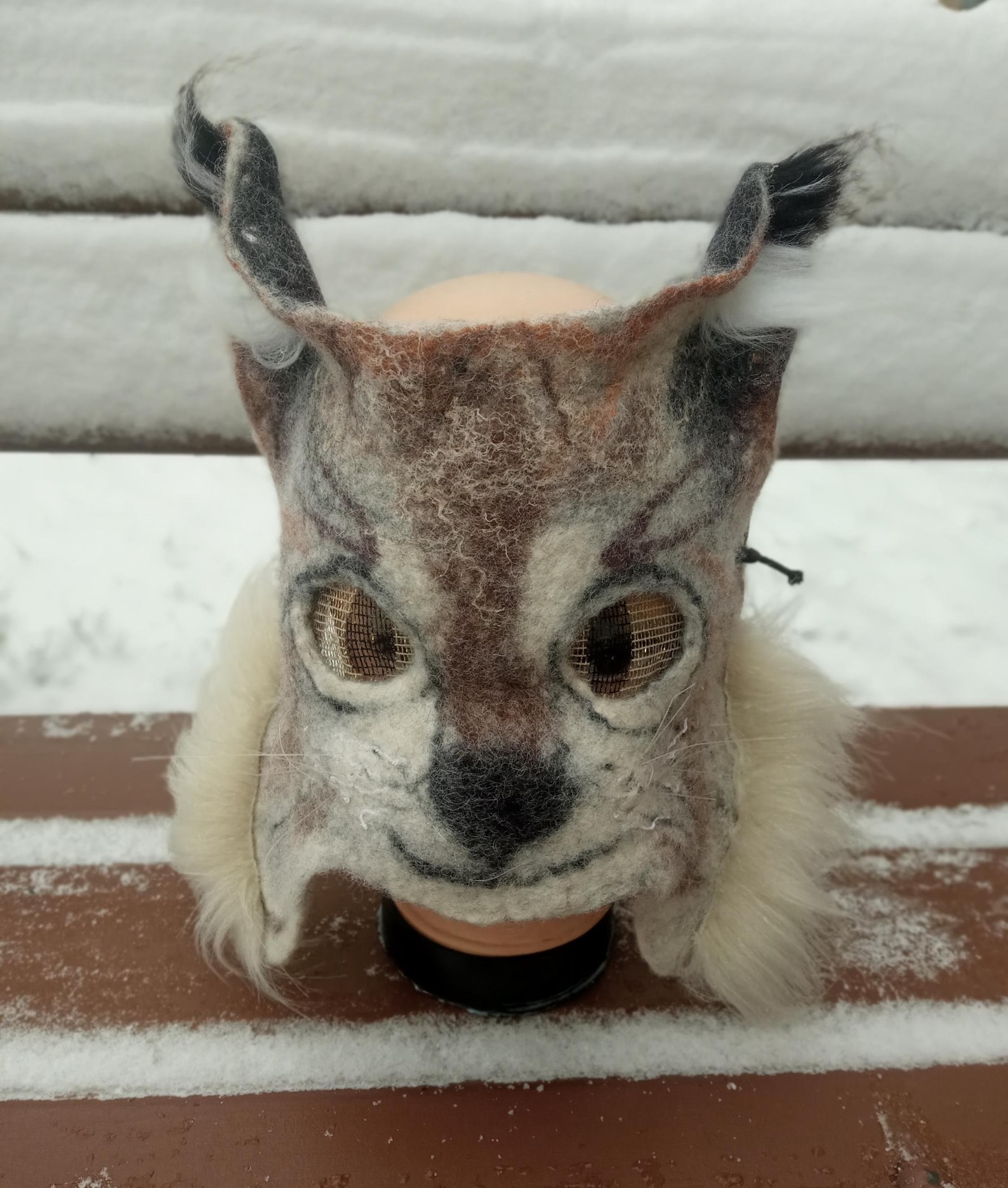 Felted Mask of Lynx/cat Unisex Adult.festival Headwear.carnival Mask ...