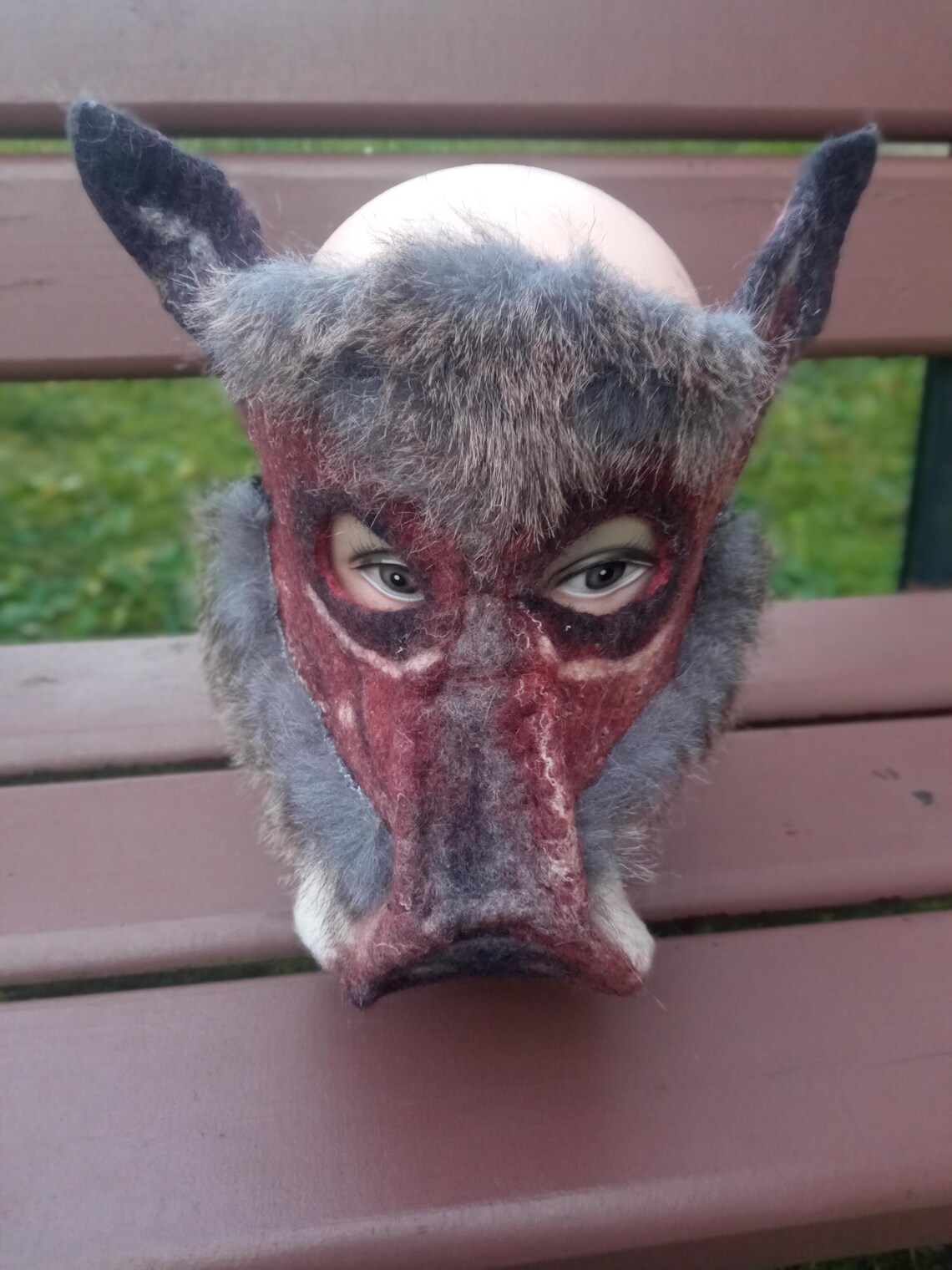 Felted Boar Mask: Handcrafted Wool Animal Mask for Adults - Etsy
