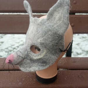 Luxury Kids Felt Mouse Mask.therian Mask.headwear.rat Carnival Mask ...