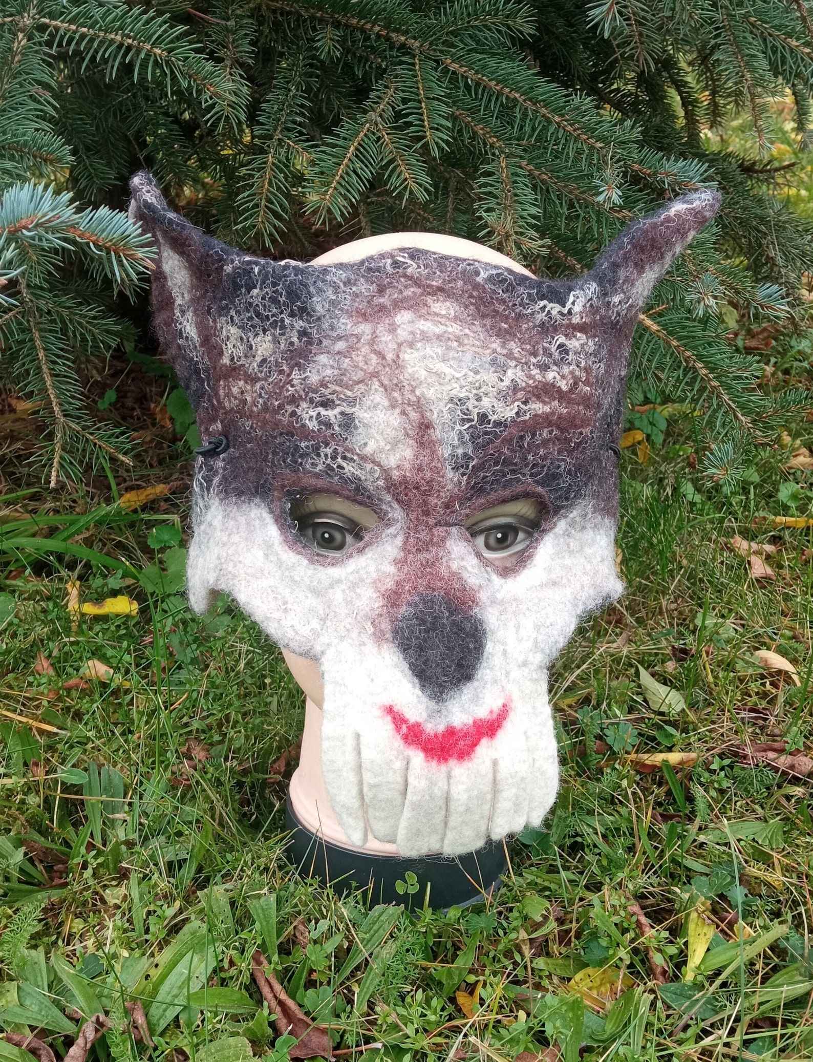 Luxury Felt Wolf Mask.childrens Wolf Mask.therian Mask.festival ...