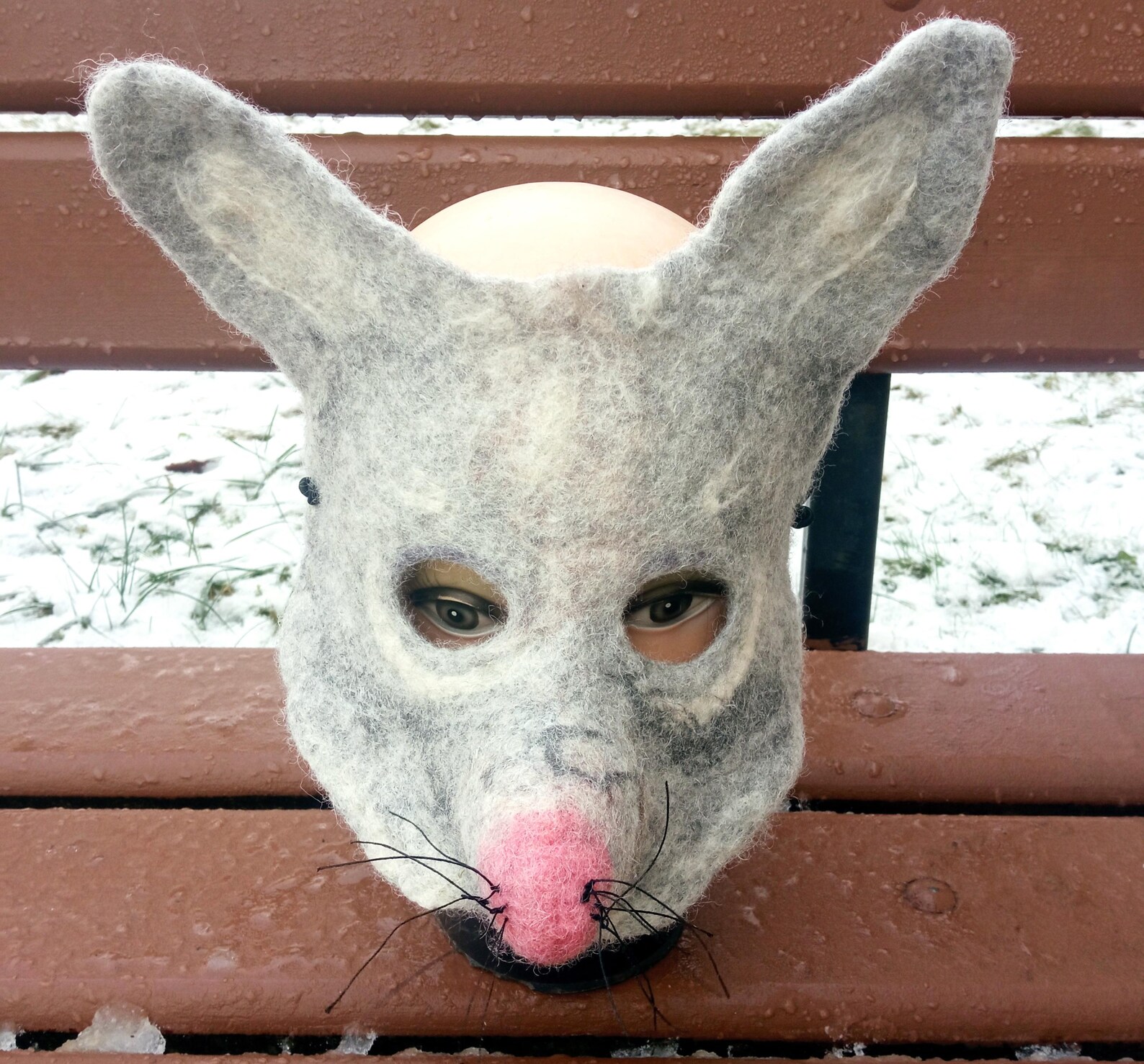 Luxury Kids Felt Mouse Mask.therian Mask.headwear.rat Carnival Mask ...